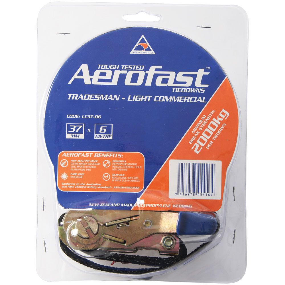 Tiedown Aerofast Ratchet 6m x 37mm — EquinePlus Supplies
